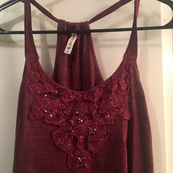 Tops | Dark Purple Spaghetti Strap Tank Top | Poshmark